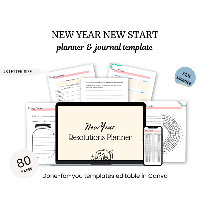 The ‘New Year, New Start’ Resolutions Planner – Snazzy Designs PLR