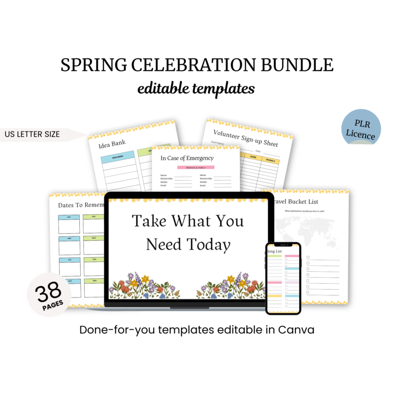 Free: Spring-themed Planner Templates – Snazzy Designs PLR