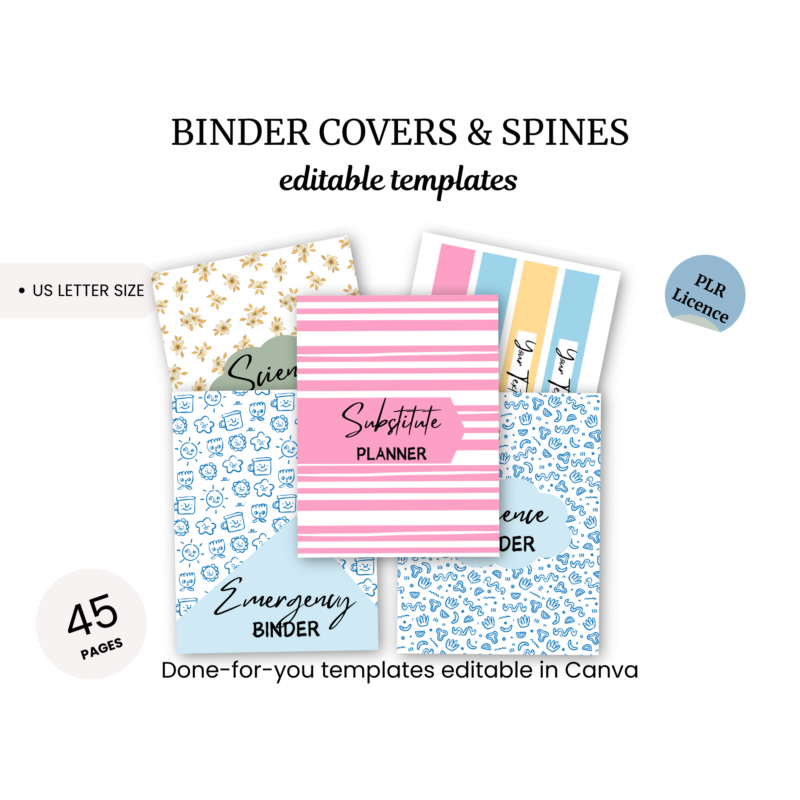 Free: Binder Covers & Spines – Snazzy Designs PLR