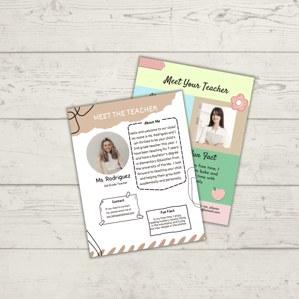 Meet the Teacher Templates Bundle – Snazzy Designs PLR