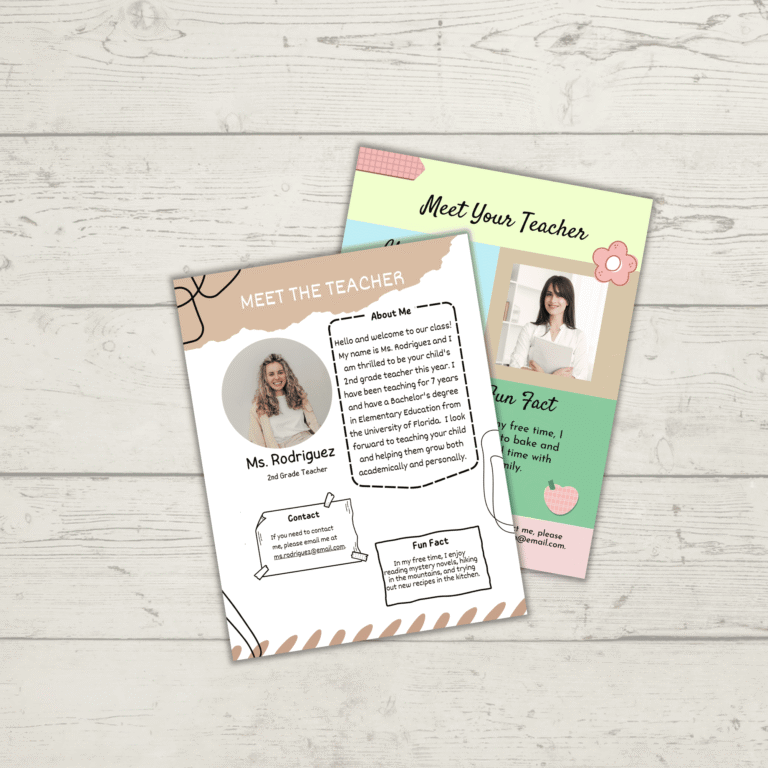 Meet the Teacher Templates Bundle – Snazzy Designs PLR